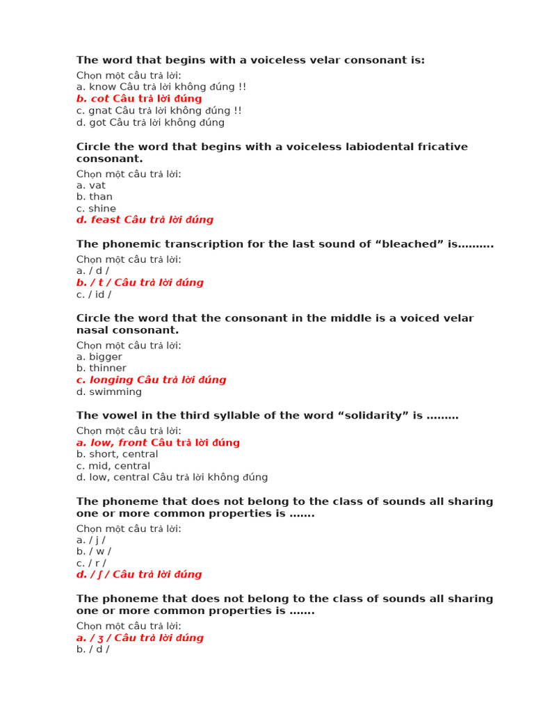 ĐA EN10.036 - Ngu Am Ly Thuyet | PDF