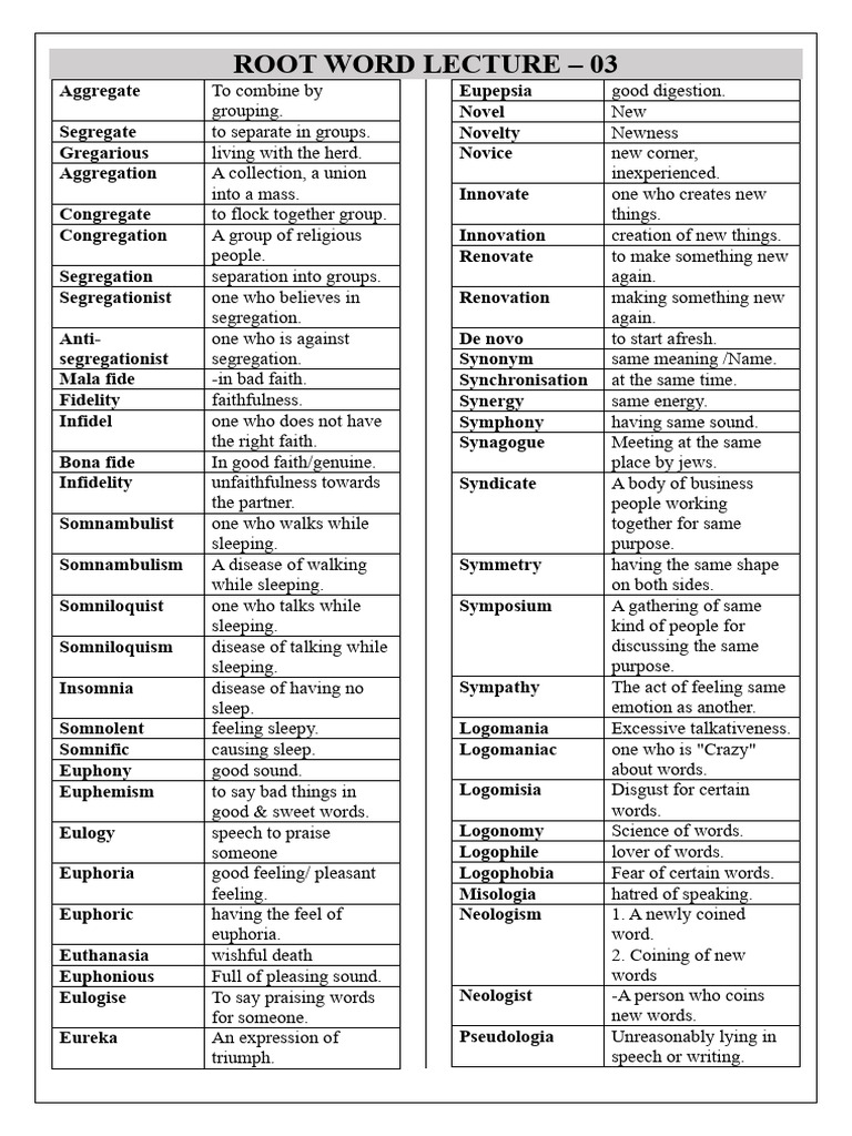 [Selection Batch-1] Root Words - 3_251213_215624 | PDF | Skin