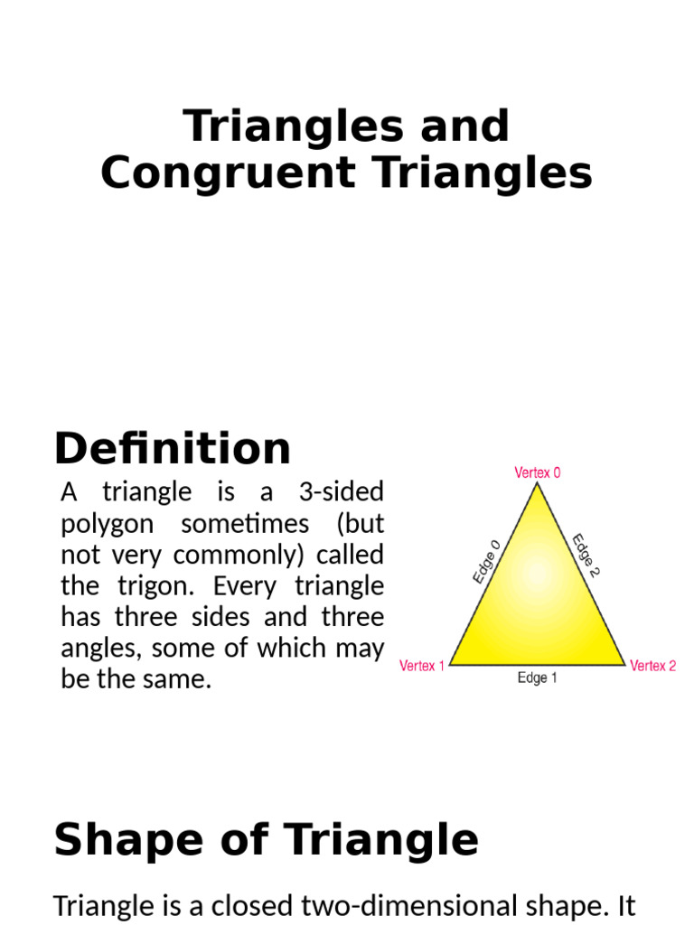 Triangle and Congruent Triangle | PDF | Triangle | Shape