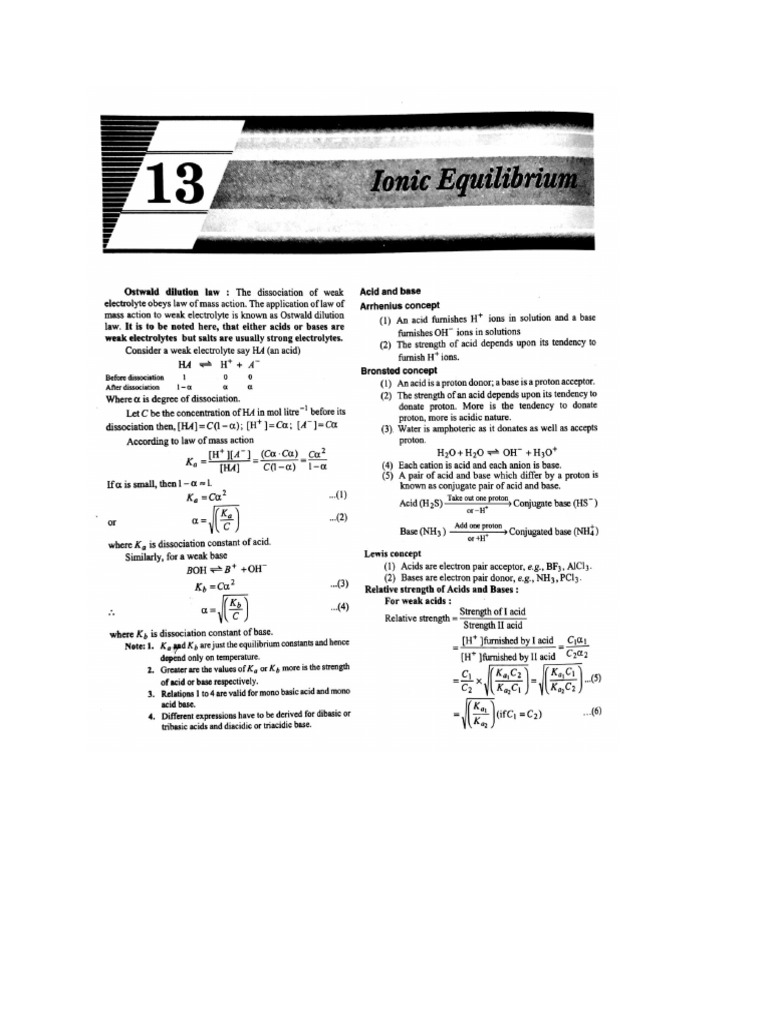 Ionic Equilibrium 1 and 2 | PDF