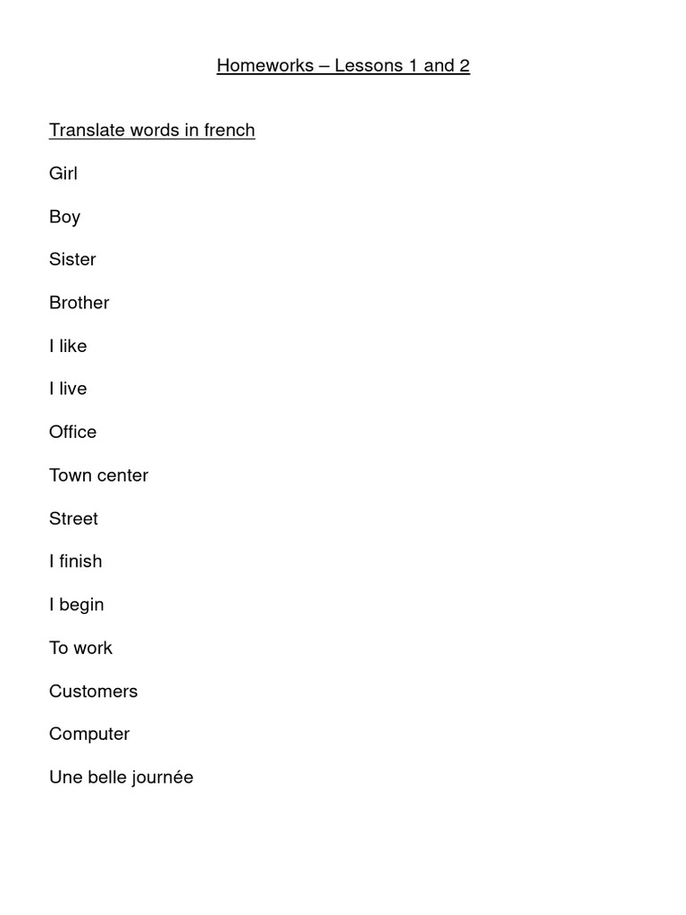Homeworks Lesson 1 and 2 | PDF