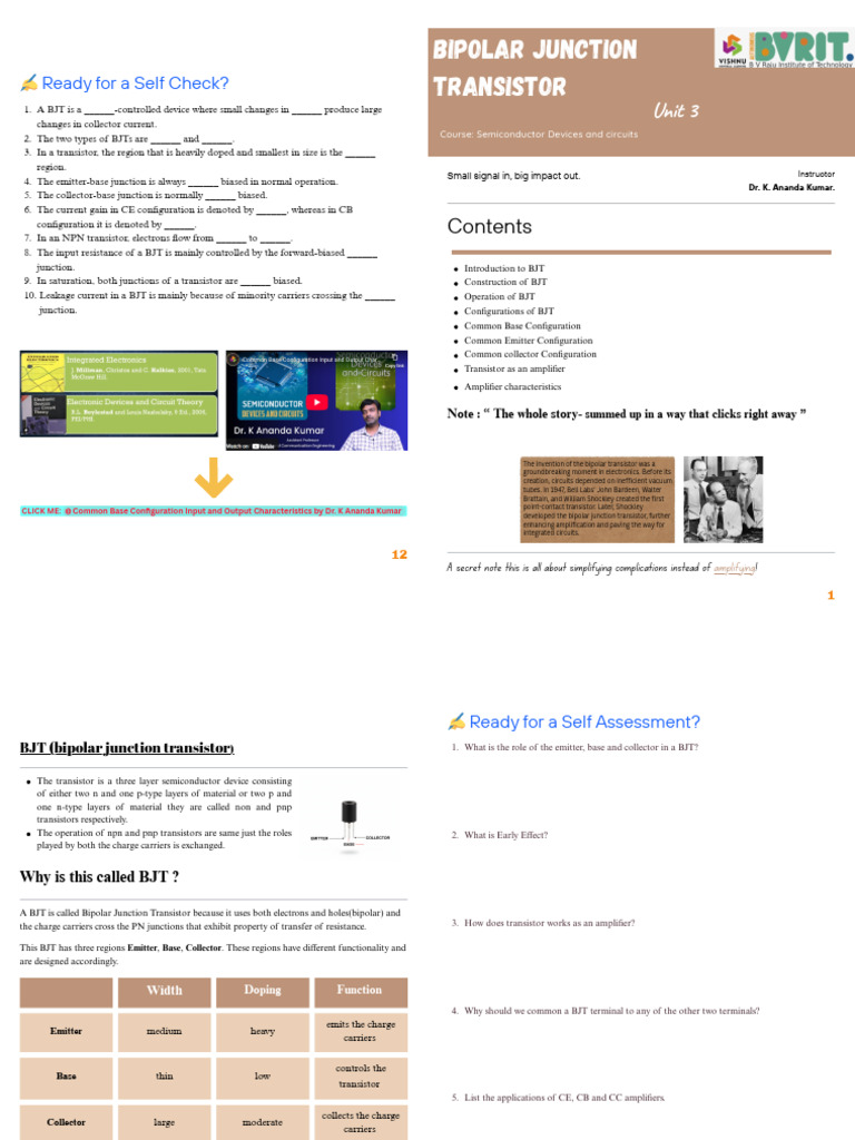 SDC - UNIT-III Booklet Print (Back To Back - 3 Pages) | PDF | Bipolar ...