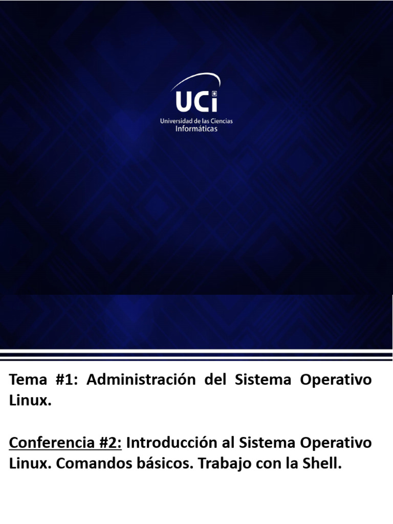Conf 2 - Introducción a Linux.comando Básicos.shell | PDF | Ñu ...