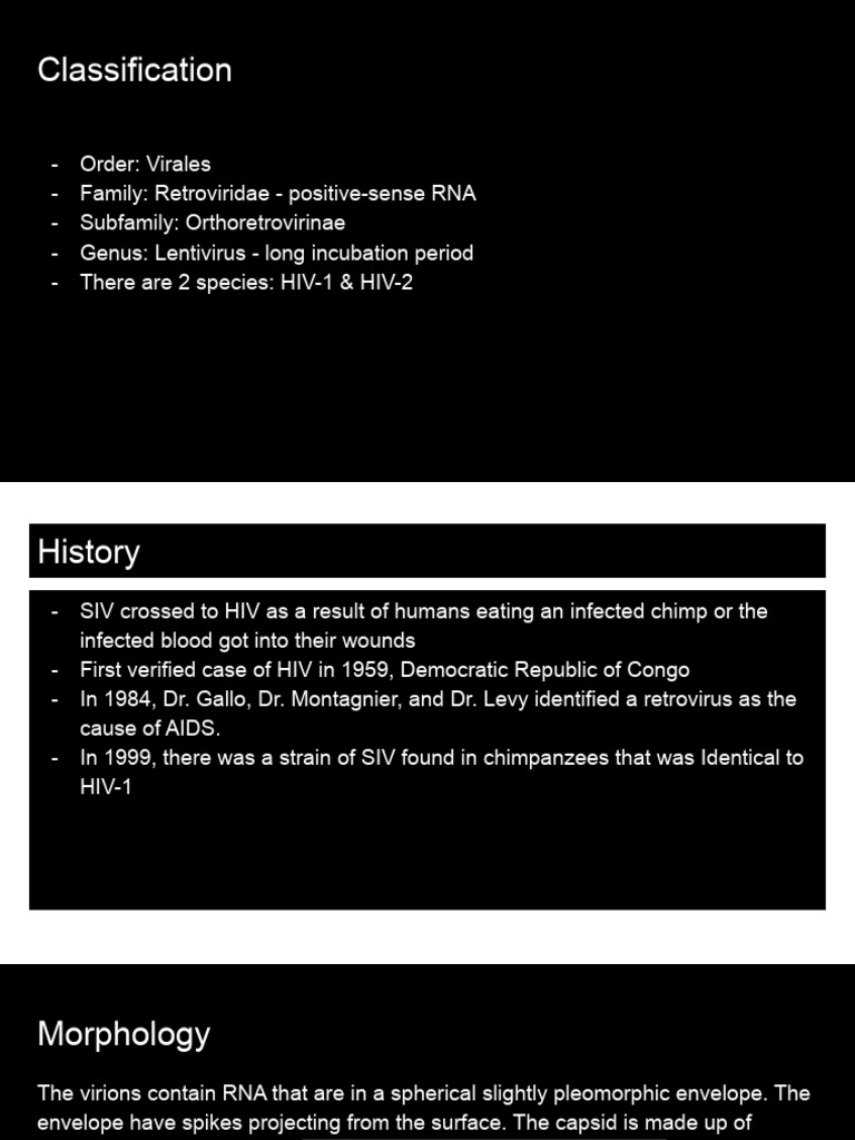 HIV Presentation for Microbiology | PDF | Hiv | Hiv/Aids