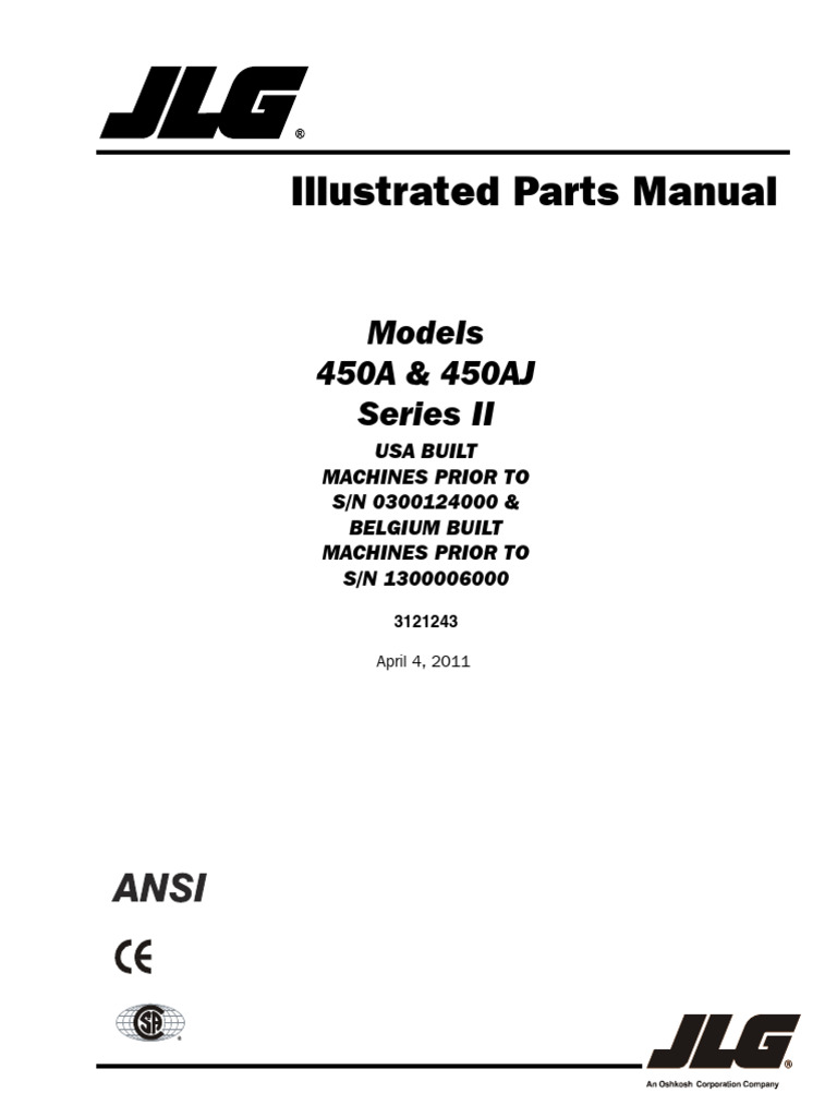 450A & 450AJ Series II Parts Manual | PDF | Vehicles | Motor Vehicle