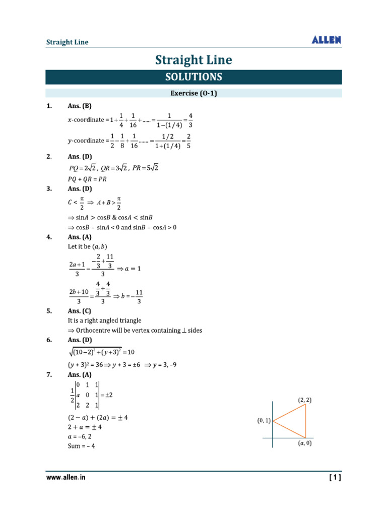 Straight Lines | PDF