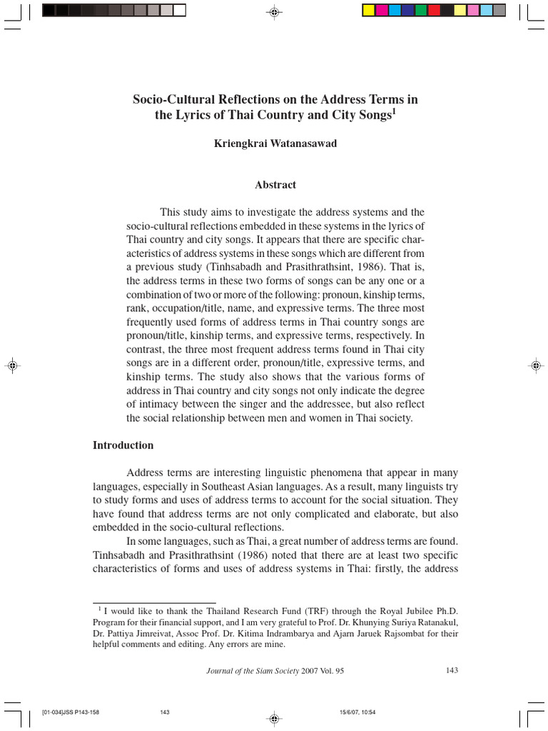 thái address 2 | PDF | Thai Language | Semantics