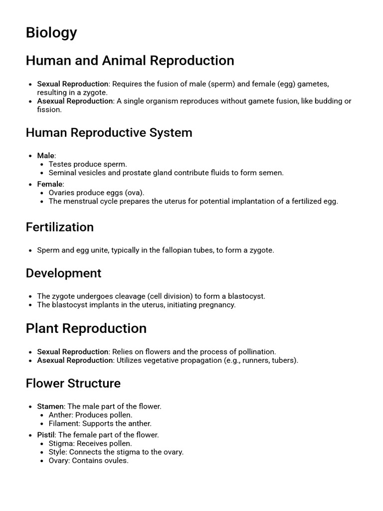 Human and Plant Reproduction Overview | PDF | Meiosis | Chromosome