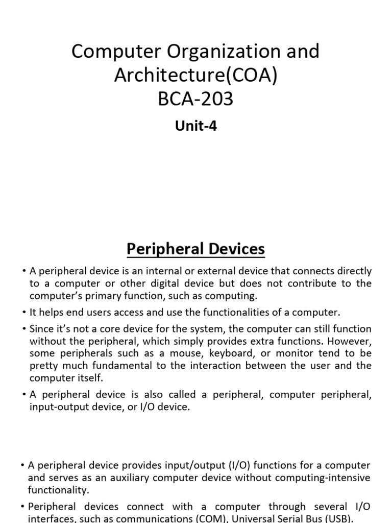 COA Unit-4 | PDF | Read Only Memory | Computer Data Storage