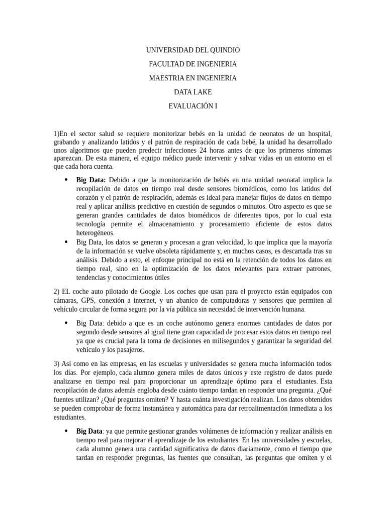 Tarea 1 | PDF | Big Data | Datos