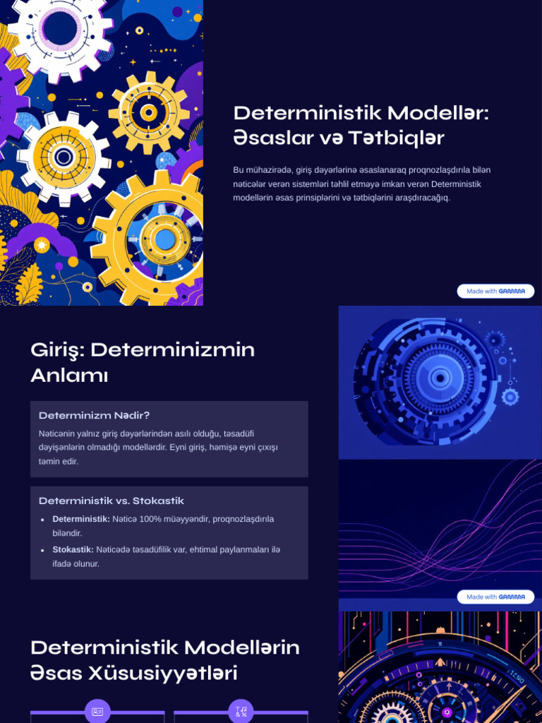 Deterministik Modeller Esaslar Ve Tetbiqler | PDF