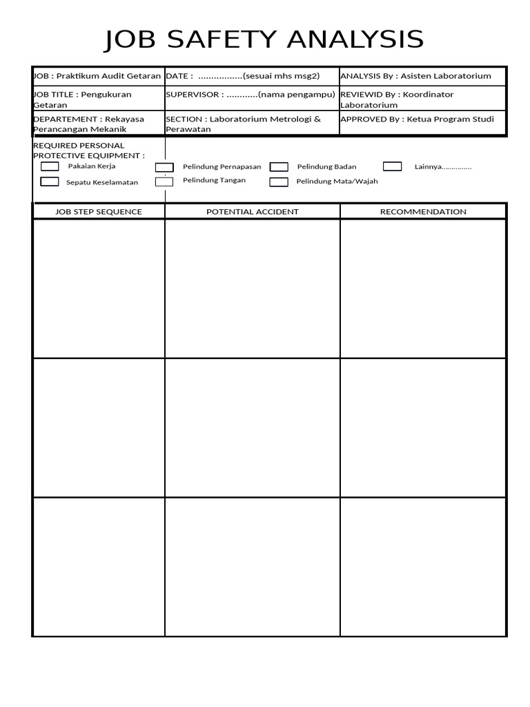 Jsa Audit Getaran (1) | PDF