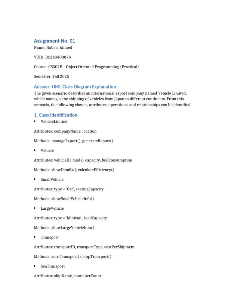 CS304P Assignment1 NabeelAhmed | PDF | Computer Programming ...