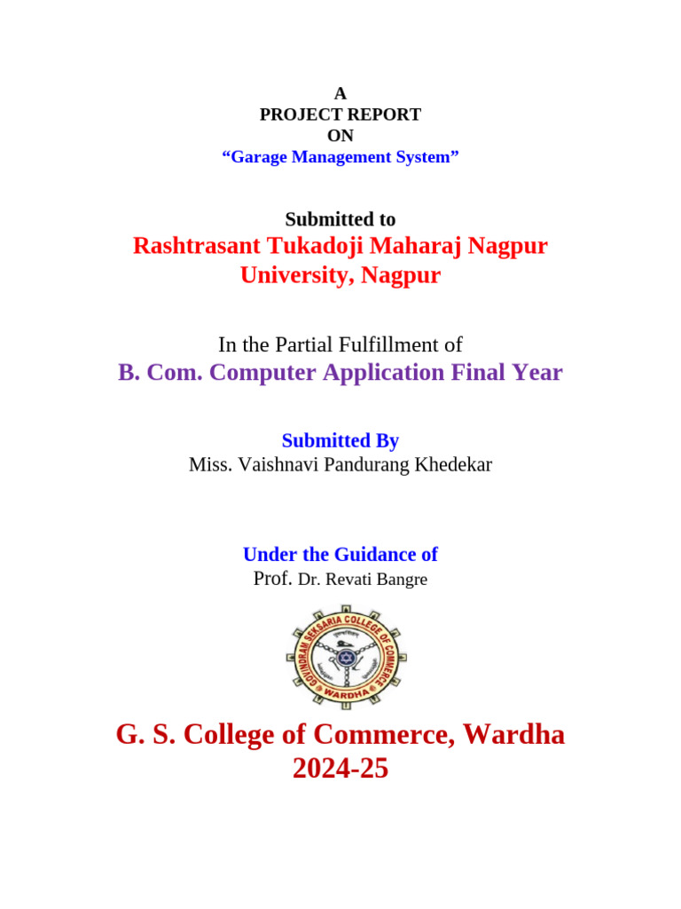 Garage Report | PDF | World Wide Web | Internet & Web