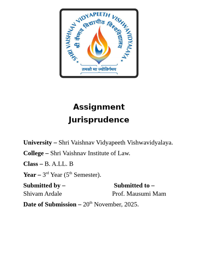 Assignment Front Page | PDF