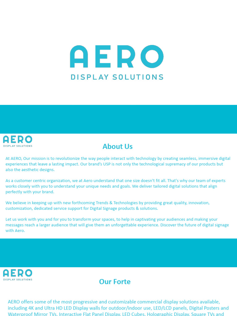 Aero Interactive Flat Panel Presentation Oct23 | PDF | User Interface ...