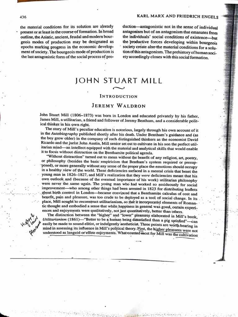 John Stuart Mill- On Liberty Part 1 | PDF | Utilitarianism | Pleasure