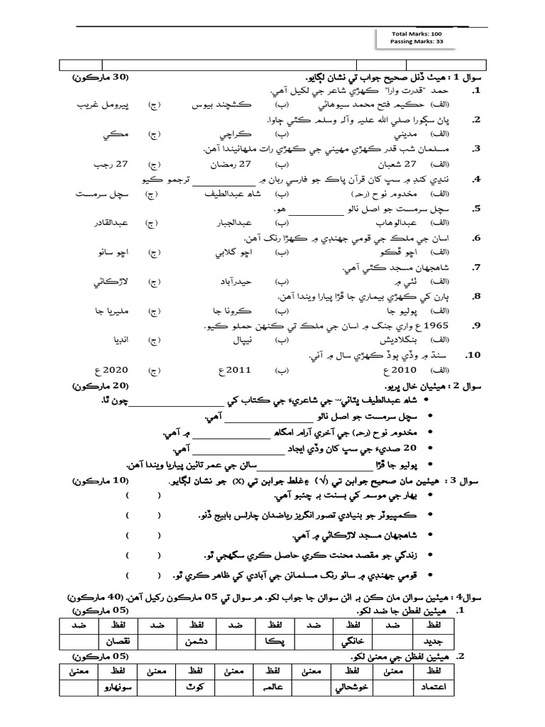 Sindhi | PDF