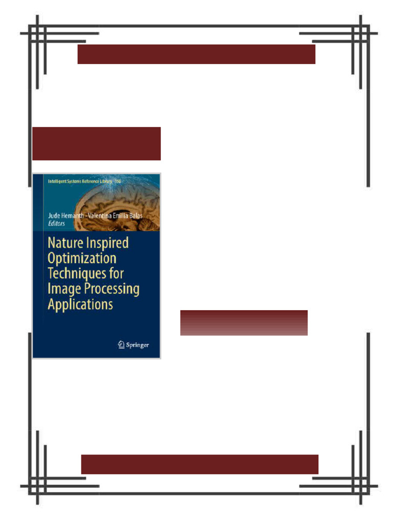 Nature Inspired Optimization Techniques for Image Processing ...