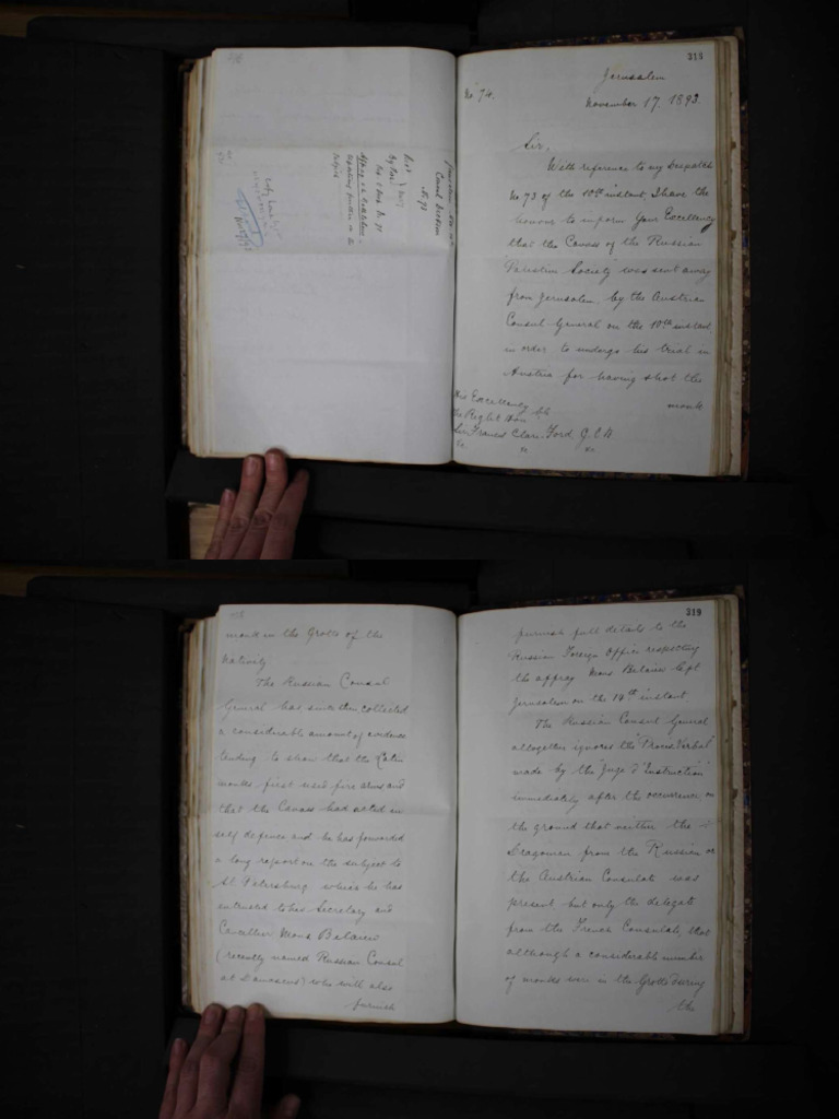 1893-11-17 British Consul in Jerusalem John Dixon | PDF | Diplomacy
