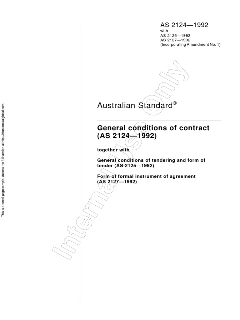 As 2124 2125 2127-1992 (Reference Use Only) General Conditions of ...