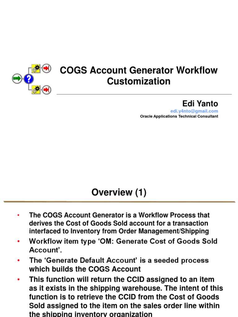 Cogs Account Generator Workflow Customization 1234621403189560 2 | PDF ...