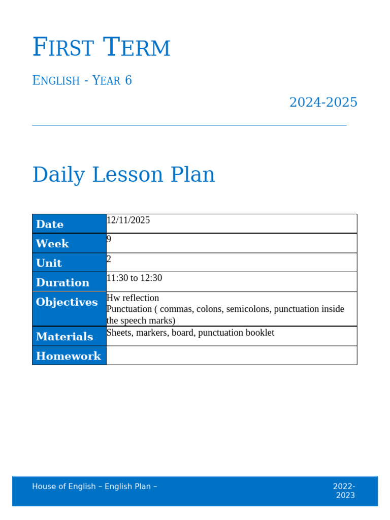 Y6 Lesson Plan 5 | PDF