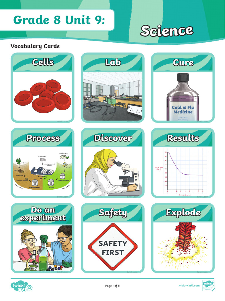 Grade 8 Science Unit 9 Activities | PDF | English As A Second Or ...