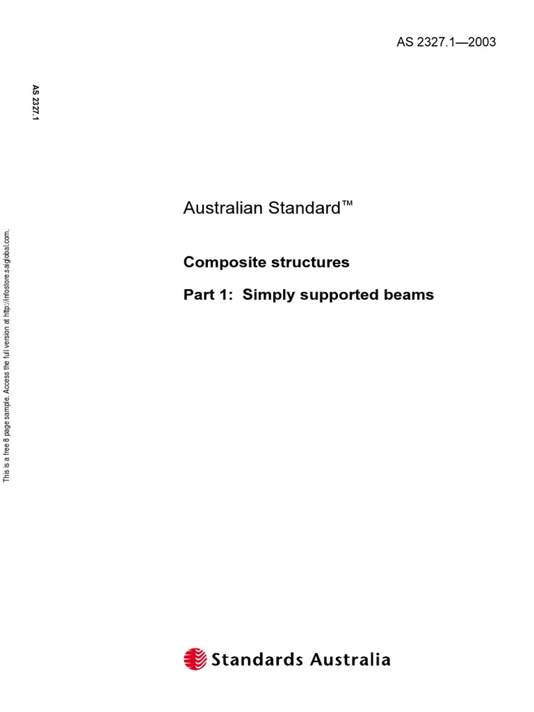 As 2327.1-2003 Composite Structures Simply Supported Beams | PDF | Beam ...