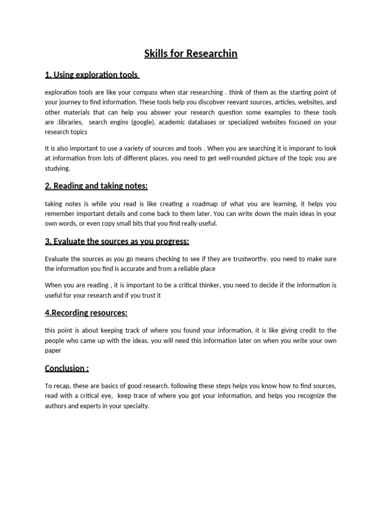 Essential Research Skills Guide | PDF