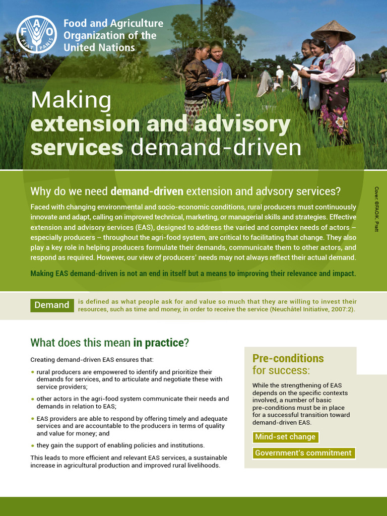 Demand-Driven Agricultural Advisory Services | PDF | Food And ...
