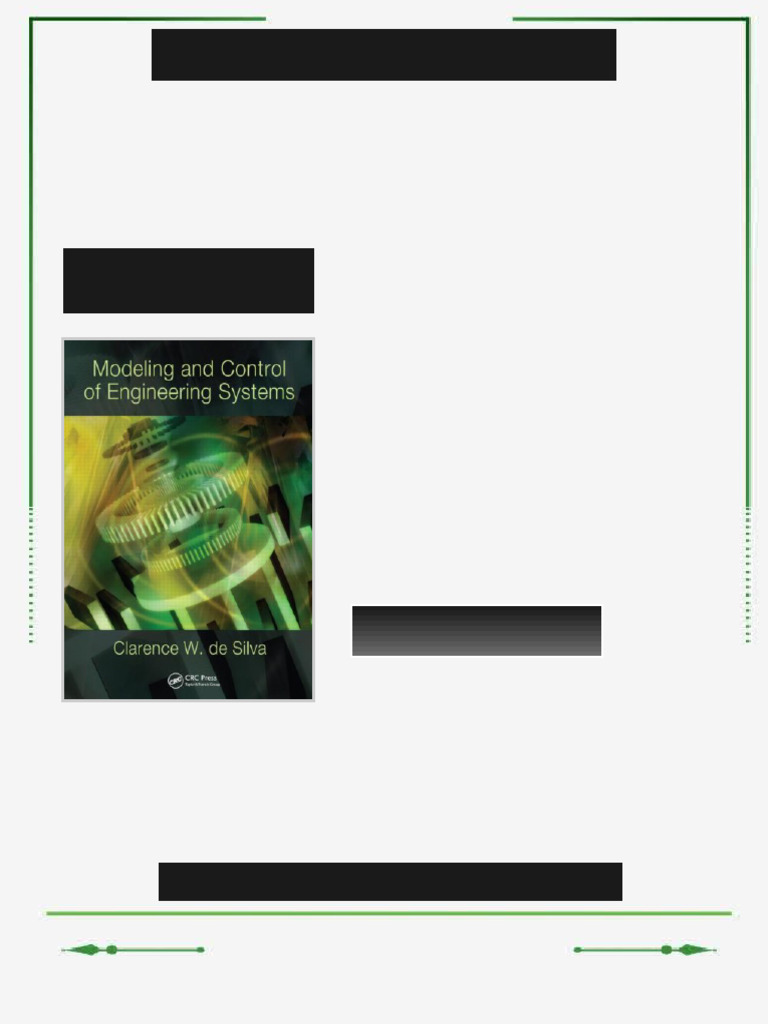 Modeling and Control of Engineering Systems 1st Edition Clarence W. De ...