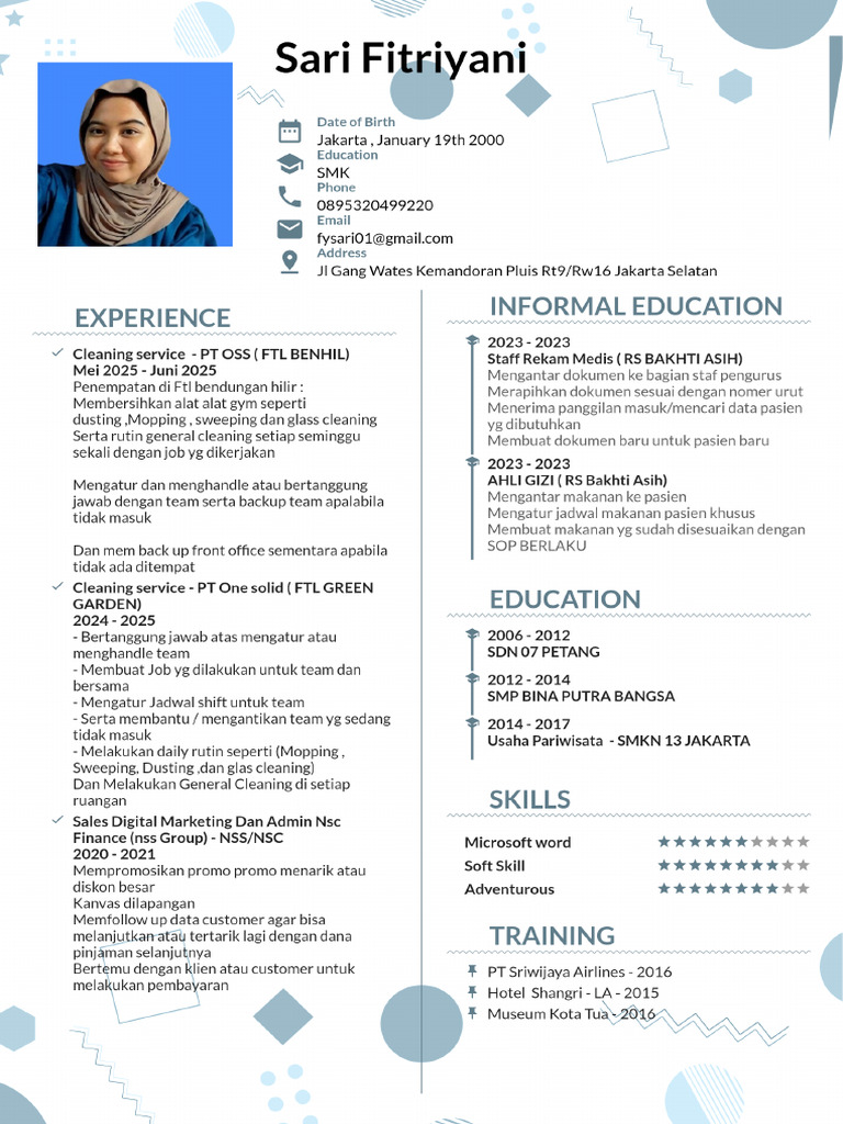CV Asli Sari Fitriyani | PDF
