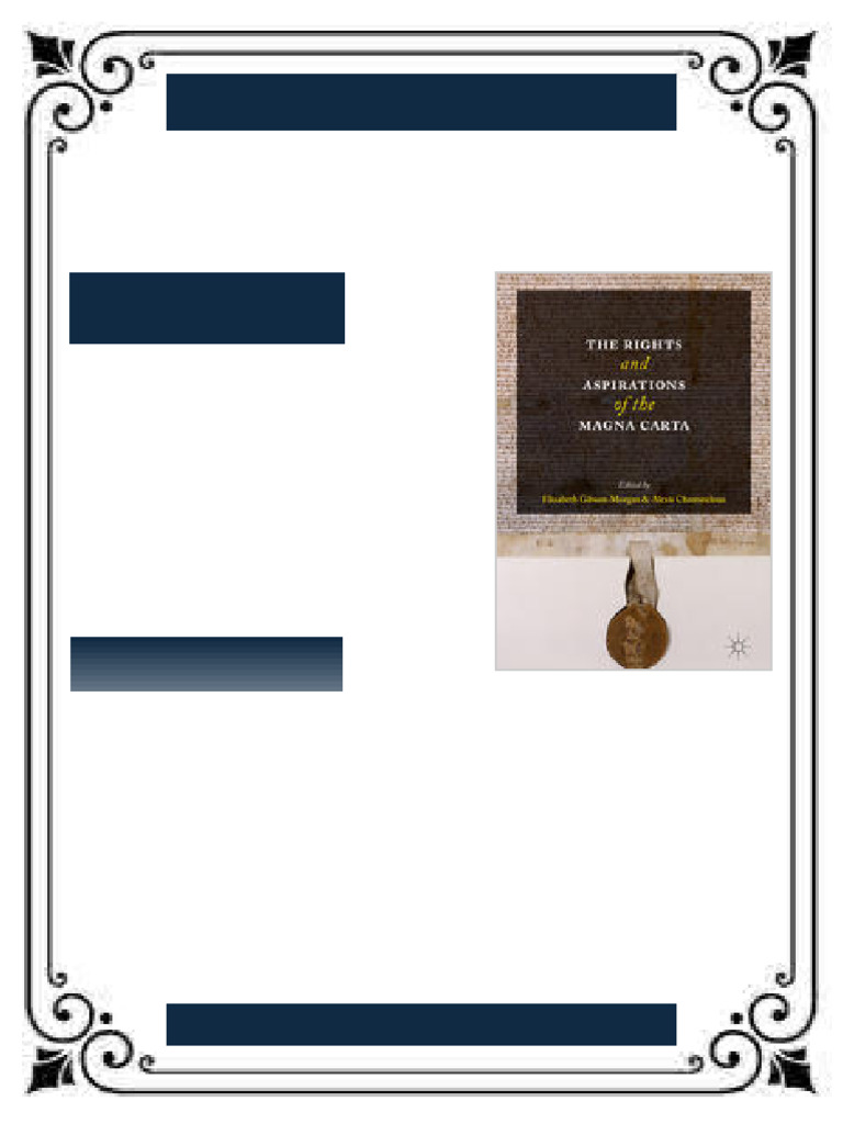 The Rights and Aspirations of the Magna Carta 1st Edition Elizabeth ...