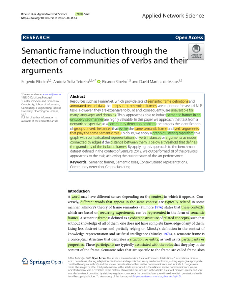 Semantic Frame Induction | PDF | Cognitive Science | Grammar