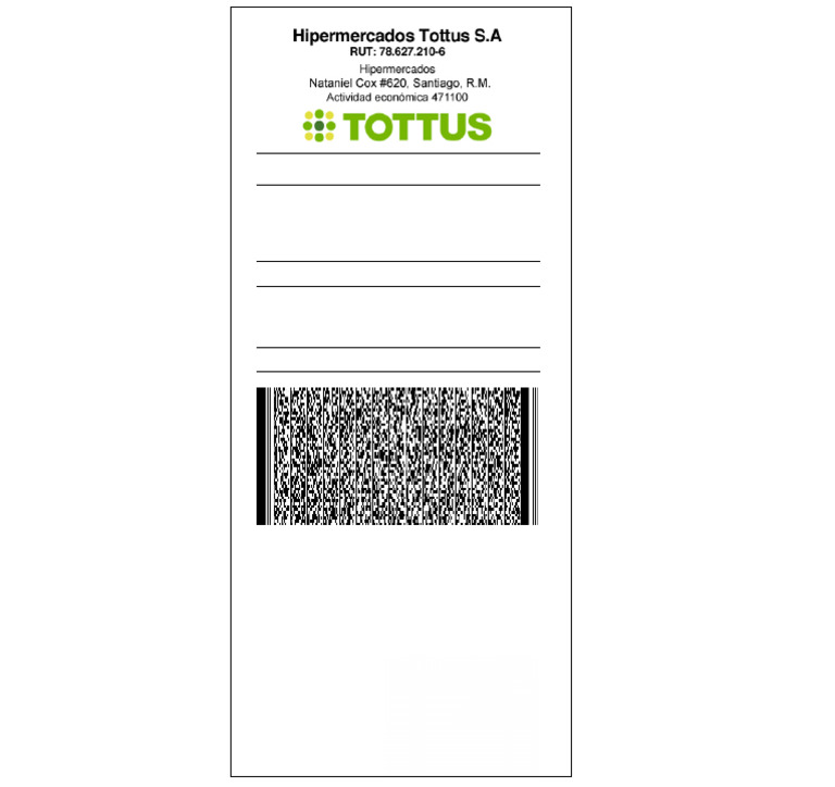 Boleta Electrónica Tottus Vallenar | PDF