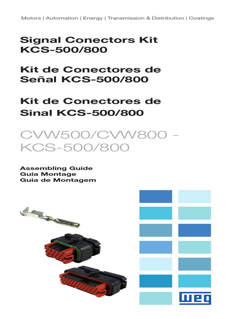 WEG Signal Conectors Kit KCS 500 800 10003846425 Assembling Guide en Es ...
