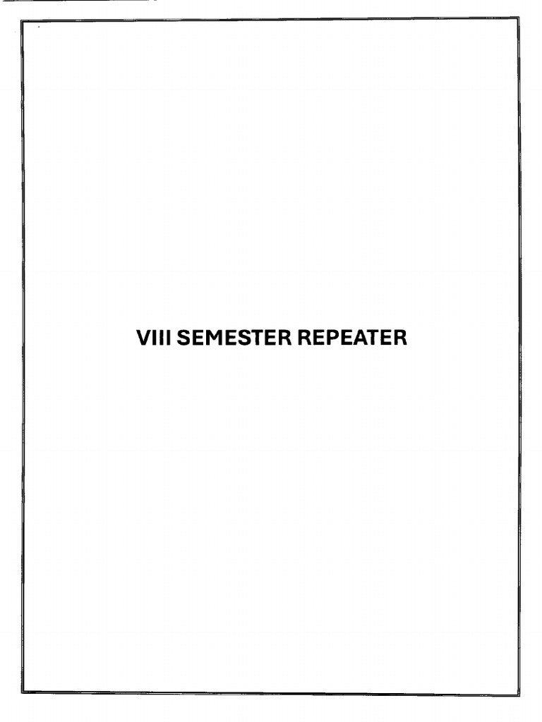 Tentative Time Table Viii Vii Repeaters | PDF