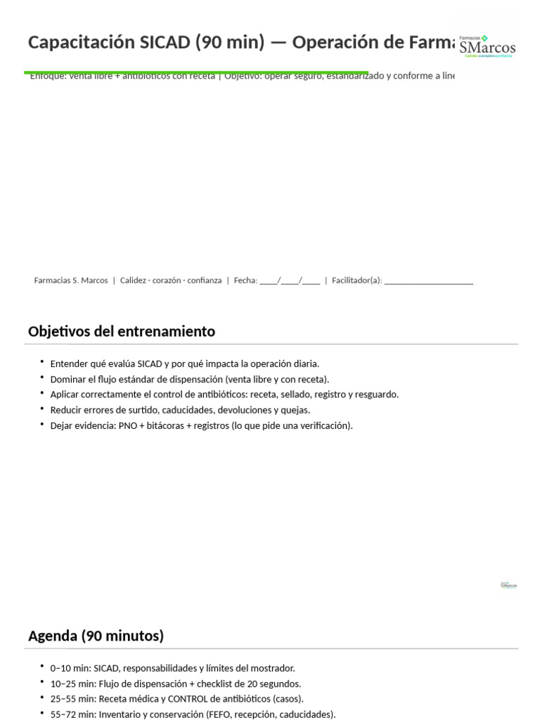 Capacitacion SICAD 90min Farmacias SMarcos | PDF | Farmacia ...