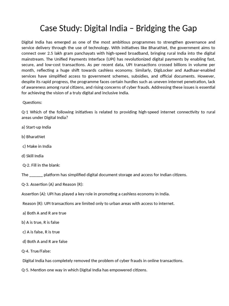 ECO CASE STUDY | PDF | Financial Inclusion | Internet