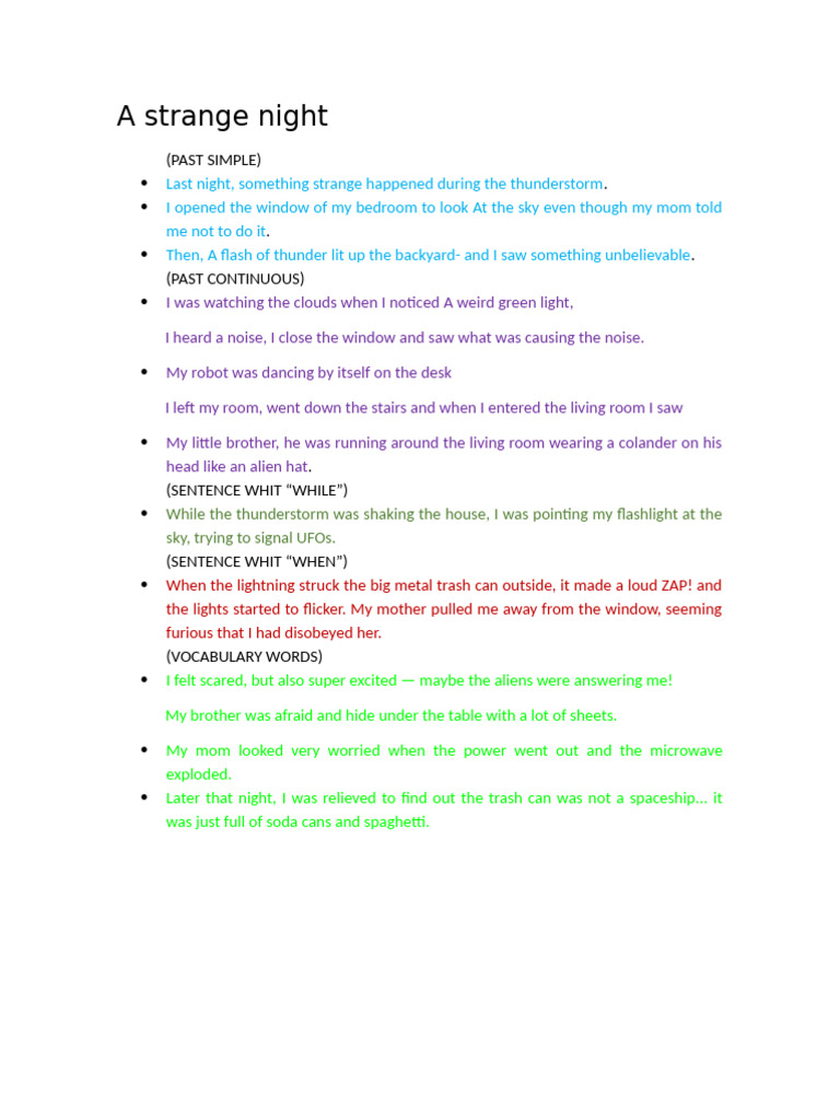 Strange Night During Thunderstorm | PDF