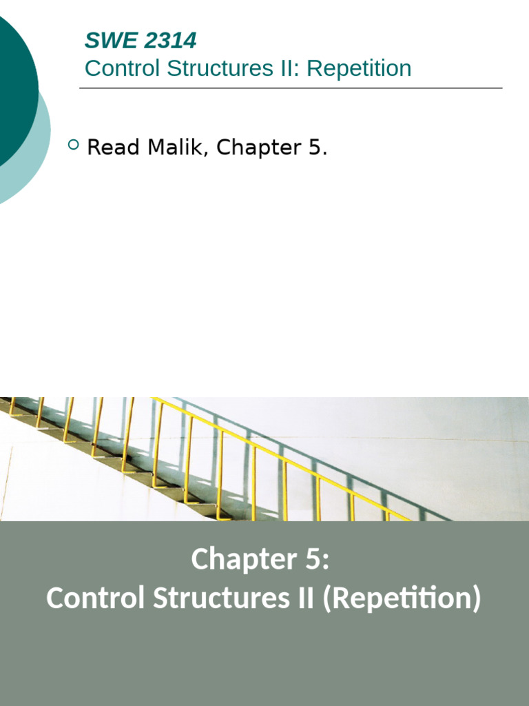 CHP 5 - Control Structures II (Repetition) | PDF | Control Flow | Computer Programming