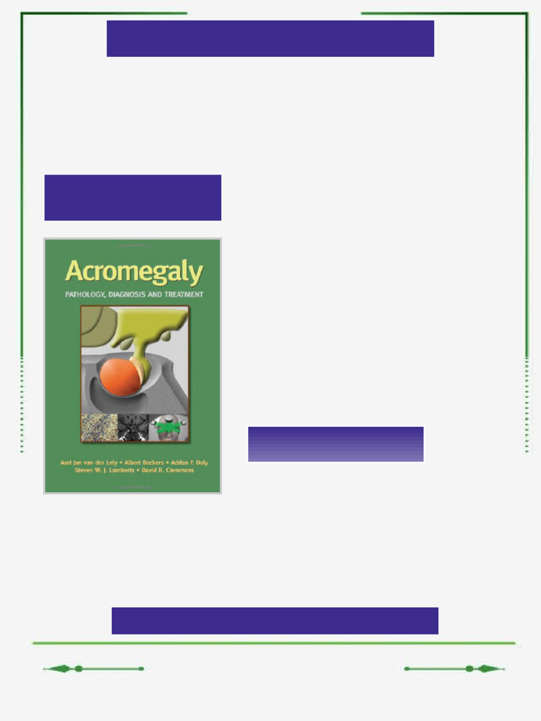 Acromegaly Pathology Diagnosis and Treatment 1st Edition Aart Jan Van ...