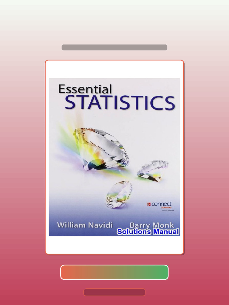 Essential Statistics 1st Edition Navidi Test Bank | PDF | Multiple Choice