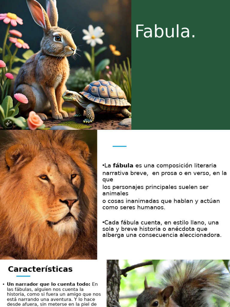 Características y Moralejas de las Fábulas | PDF | Fábula