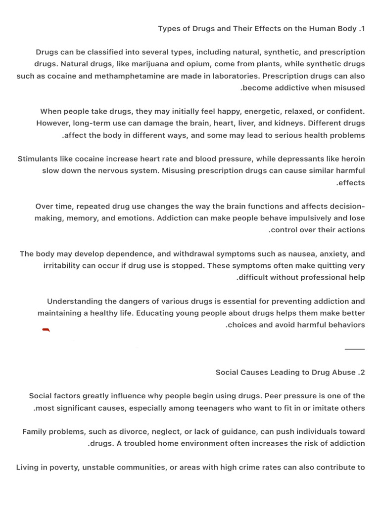 Understanding Drug Types and Effects | PDF | Substance Abuse | Drug ...