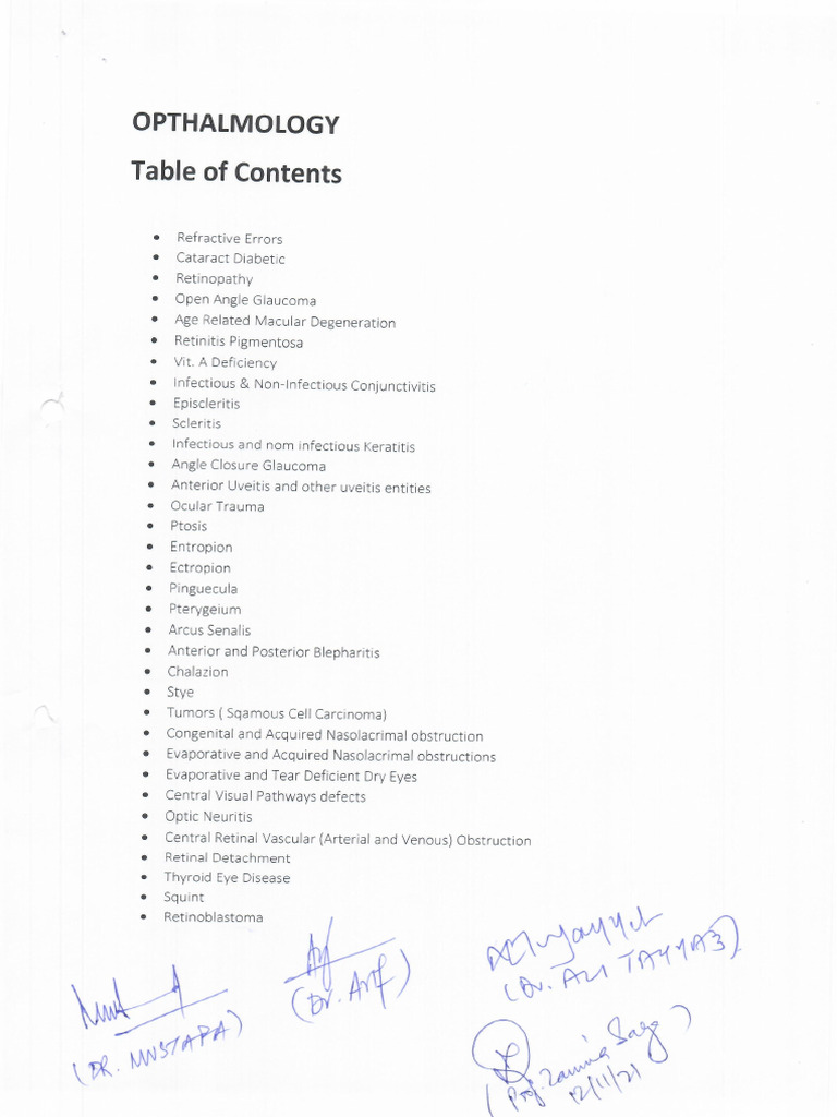 Ophthalmology TOS 2023 | PDF