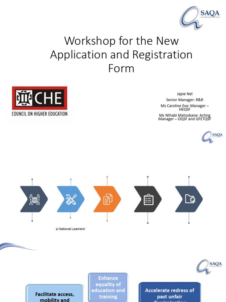PRE_New Application Form Workshops_SAQA_2021 | PDF | Learning