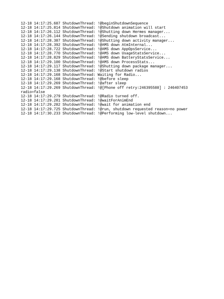 Shutdown Profile.4 | PDF