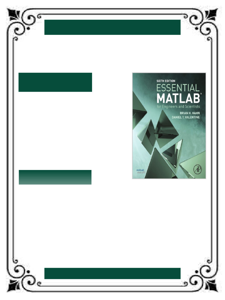 Essential MATLAB for engineers and scientists 6th edition Edition Hahn ebook all pages included ...